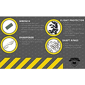SHOT TAKER CO. EST. 2017 Deluxe Darts Tune up Kit Box | Flights, Sharpener, Shafts, O-Rings, Flight Savers, Accessories (10416-Essential)