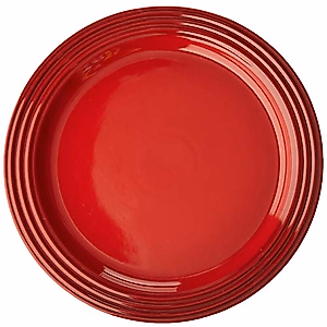 Le Creuset Stoneware Set of 4 Dinner Plates, 10.5" each, Cerise