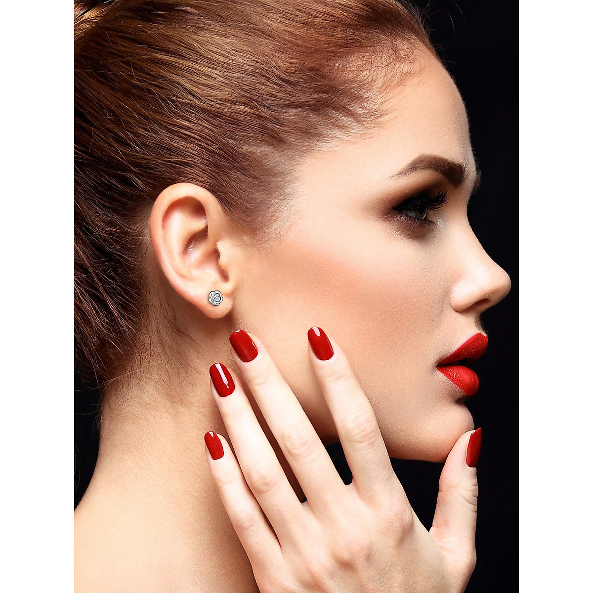 18 Pairs Stainless Steel Stud Earrings Solid Rhinestone Earring Cartilage Earrings Helix Ear Piercing Jewelry for Women Men (Steel Color, 18 G/ 1 mm with 4 mm Screw Ball)