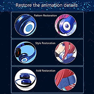 YTDTKJ Nakano Miku Bluetooth Headphones,The Quintessential Quintuplets Headphone with Build-in Mic,Foldable Over Ear Wireless Headphones,Hi-Fi Stereo for Cosplay,Blue, 17TTAXXCB06390B63FQTF