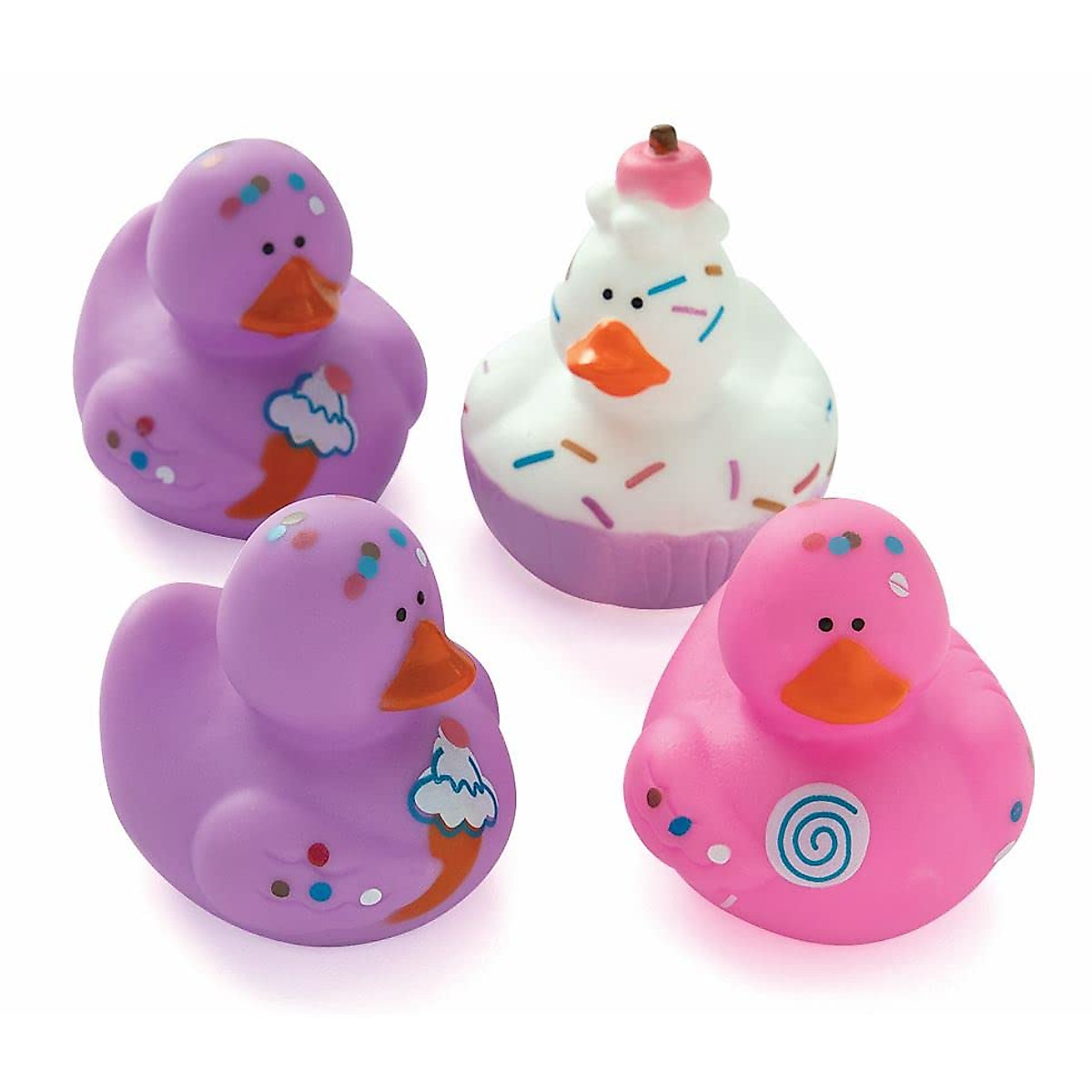 Fun Express 12 Sweet Treat Cupcake Ice Cream Rubber Ducks