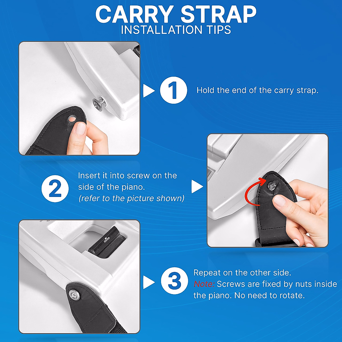 Pyle Portable Piano Keytar Electric Keyboard 37 Keys w/Microphone & Carry Strap, Sustain Controller, Rechargeable Battery - Digital Karaoke Keyboard - Compact Musical Piano White - PKBRD37WT