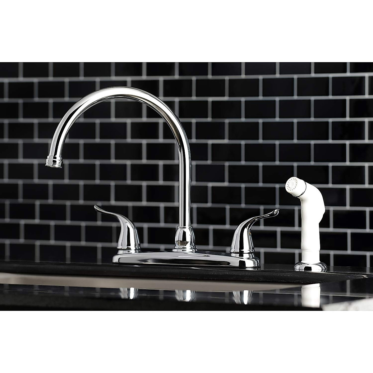 Kingston Brass KB791YL Yosemite 8" Centerset Kitchen Faucet, Polished Chrome