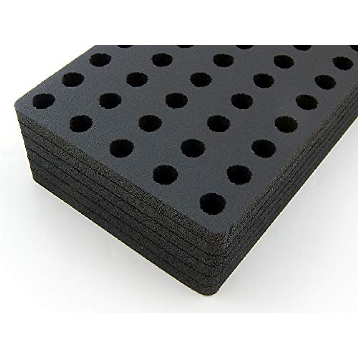 Polar Whale Test Tube Rack Black Foam Storage Rack Organizer Stand Transport Holds 50 Tubes Each Fits up to 12mm Diameter Tubes