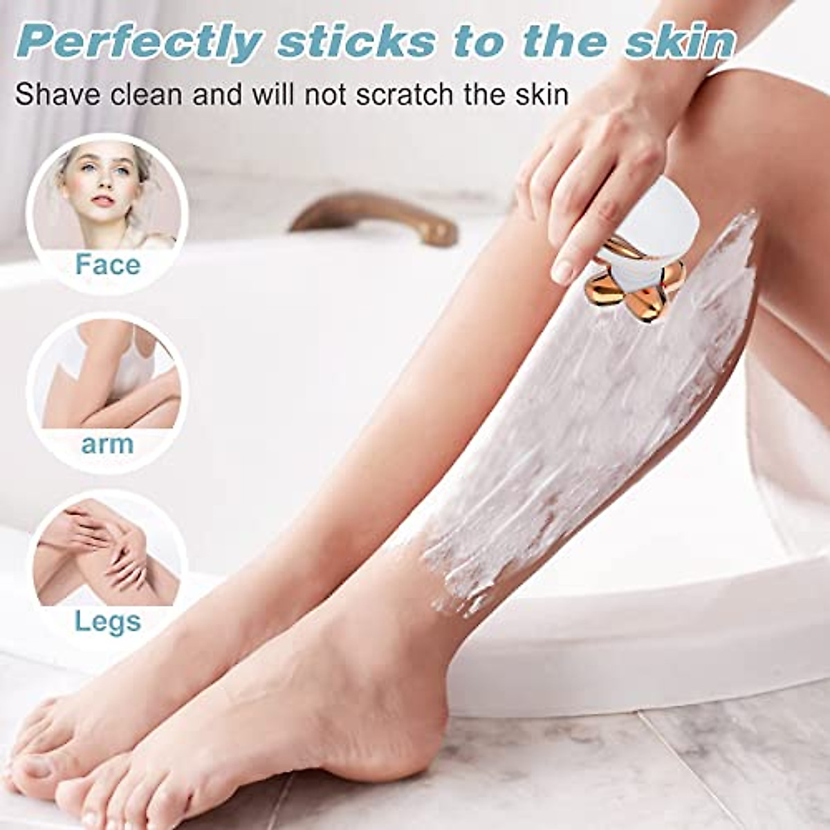 Electric Razors for Women, Facial Hair Removal, Bikini Trimmer, Shaver for Women, Wet and Dry Lady Hair Remover for Legs Body Face, Painless Womens Electric Shaver Cordless Women's Grooming