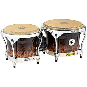 Meinl Percussion FWB400BB Free Ride Series Wood Bongos, Brown Burl Finish