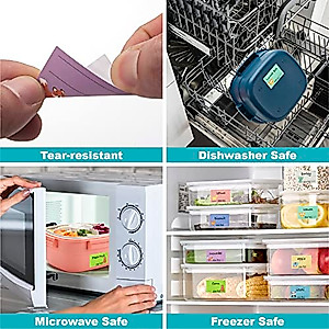 Waterproof Baby Bottle Label for Daycare Supplies,400PCS Removable Freezer Labels for Baby Food Containers, Breast Milk, Lunch Boxes, Organizing, Date Stickers to Write on-Sticky and Easy Peel Off
