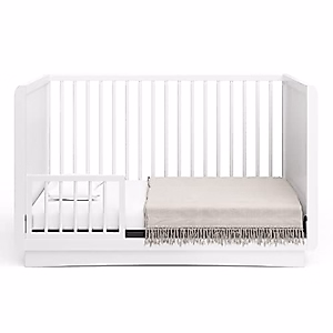 STORKCRAFT Skye 3-in-1 Convertible Crib (White) - Converts from Baby Crib to Toddler Bed and Daybed, Fits Standard Full-Size Crib Mattress, Adjustable Mattress Support Base