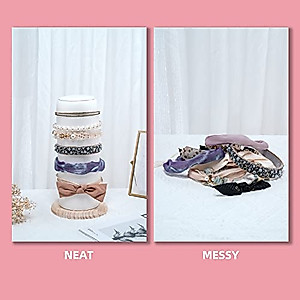 YILANFULL Headband Holder Organizer Display Stand for Women Baby Girl kids Toddler Gifts Vertical(white)