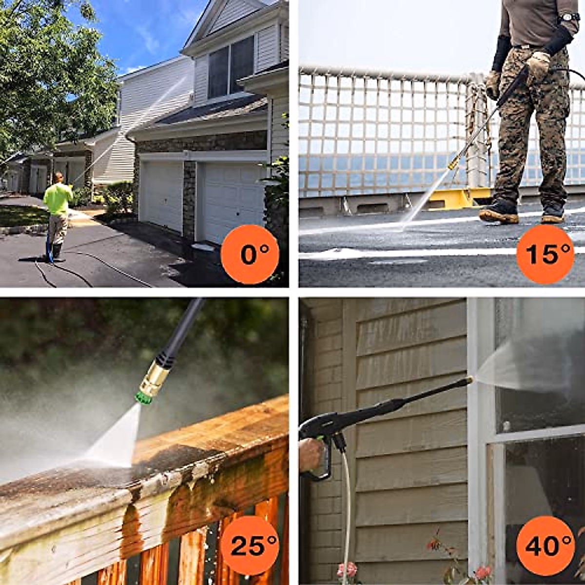 PowRyte Electric Pressure Washer with Hose Reel, Foam Cannon, 4 Different Pressure Tips, Power Washer, 3800 PSI 2.4 GPM