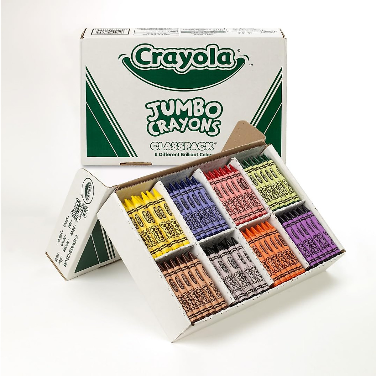 Crayola Jumbo Crayons Classpack, 200 Count, Toddler Crayons, Bulk School Supplies For Teachers, 8 Colors