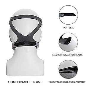 BALIBETOV CPAP Supplies - Universal Cpap Headgear Strap Replacement and cpap Strap Covers for Resmed Cpap Supplies and Various Cpap Mask - Ultralight Soft and Breathable (Mask Not Included) - (Gray)
