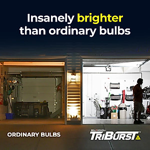 Bell+Howell Triburst Motion Sensor Technology, ASON TV 4000 Lumens / 6500 Kelvin Indoor, Ultra Bright Lighting with 144 LED Bulbs and Multi-Directional Triple Panel Bedroom, Garage, Ceiling Light