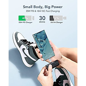 Charmast USB C Portable Charger Power Bank, Battery Pack 5000mAh, 20W PD 18W QC 3.0 Fast Charging Portable Phone Charger for Samsung Galaxy S21, S20, S10, Note 20, Moto, Google Pixel, LG, and More