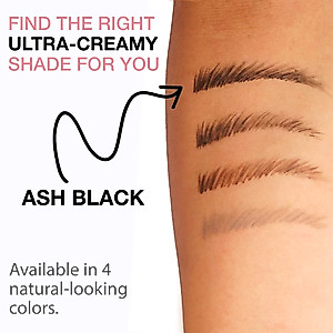 TatBrow PREMIER Edge Define Eyebrow Pencil– Eyebrow Makeup for Defining Brows, Long Lasting, Waterproof Eyebrow Pencil for Natural Looking Brows, Ash Black