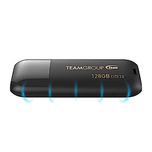 TEAMGROUP C175 256GB 2 Pack USB 3.2 Gen 1 (USB 3.1/3.0) Read 100MB/s Flash Thumb Drive, External Data Storage Memory Stick Compatible with Computer/Laptop Matte Black TC1753256GB22
