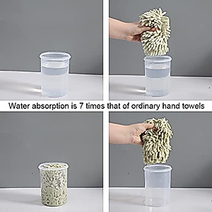 4pcs Hanging Hand Towels for Bathroom, Chenille Hand Towel with Hanging Loop Quick-Drying Microfiber Towel for Kitchen