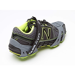 STABILicers Run Traction Cleats for Running on Snow and Ice, Grey/Green, Medium