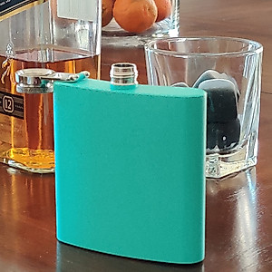 6oz Stainless Steel Flask, Cobra Snake, Personalized Engraving Included (Black)