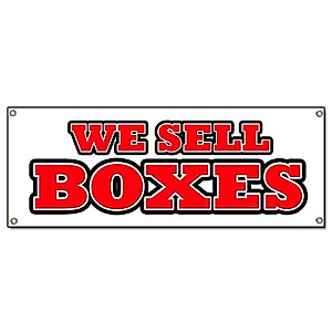 WE Sell Boxes Banner Sign Sale Box Boxes saling Packing Package Packaging Ship Shipping Signs