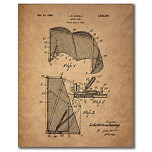 Hockey Patent Prints - Set Of 6 Vintage Wall Art Photos