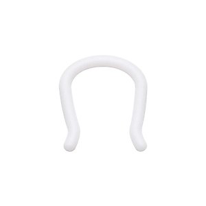 Pierced Owl 14-16GA Soft Touch Bioflex Flexible Septum Ring Retainer (White, 16GA (1.2mm))