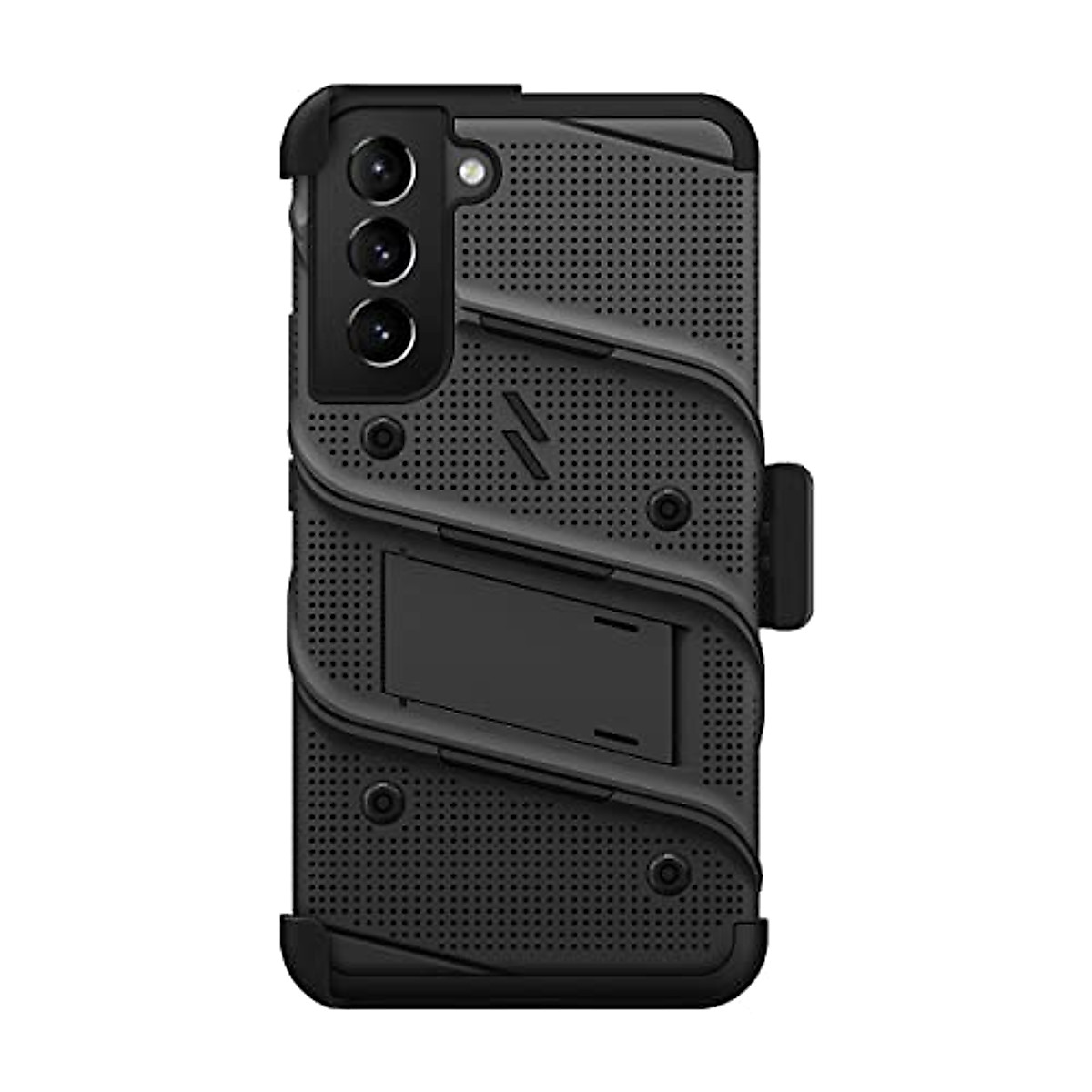 ZIZO Bolt Bundle for Galaxy S22 Plus Case with Screen Protector Kickstand Holster Lanyard - Black