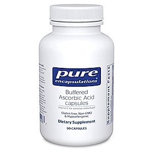 Pure Encapsulations Buffered Ascorbic Acid Capsules | Vitamin C for Sensitive Individuals* | 90 Capsules