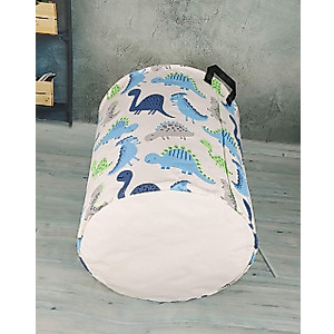 MAIZMZ Kids Hamper Storage Basket Nursery Bins Baby Gift Toy Organizer Box Laundry Basket Large Canvas Collapsible Chest for Home/Dorm/Kitchen/Pet/Closet/Shelf/Room Decor(Dinosaur)
