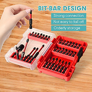 YOSIGHT 35Pcs Screwdriver Bits Set S2 Steel Screwdriver Impact Kit With a Storage Case, Used for Power Screwdrivers and Electric Drill Drivers