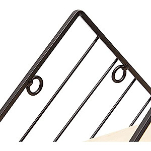 Farmlyn Creek 2 Tier Wall Shelf, Floating Geometric Diamond Rustic Decor (17 x 17 x 4.5 in)
