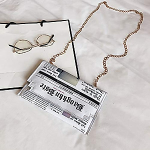 KIAR White purse Evening Bag Novelty Clutch Envelope CrossBody Bag for women, Small