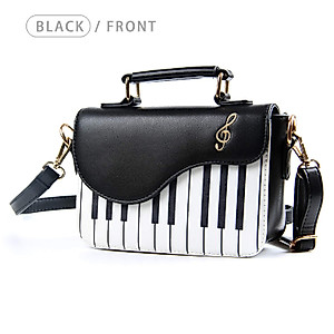 LUI SUI Women’s Piano Guitar Shape Crossbody Purse Bags Music Guitar Small Shoulder Bags Tote Purse