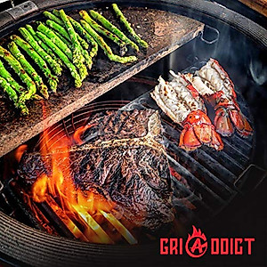 GriAddict Brazilian BBQ Skewers Hack, Al Pastor Stick - Gyro Spit Shawarma Stand for Oven - Stainless Removable Skewers Rack for Grilling, Vertical Grilling Rack Meat Spit, Turkey Hanger for Smoker