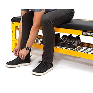 DEWALT Garage Bench with Wire Grid Storage Shelf