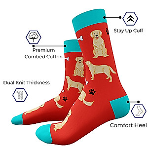 Cavertin Women's Socks Pug, Dachshund, Horse, Flamingo, French Bulldog, Golden Retriever, Bee, Elephant, Cow, Chicken, Fox (Golden)