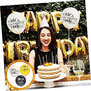 Abaodam 2 Packs balloon happy birthday ballons happy birthday banners decorative holiday garland arch decor ballon garland latex 18th banner birthday theme emulsion suite photo