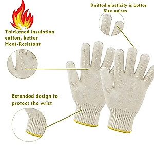 4 Pairs Oven Gloves with Fingers,Heat Resistant Gloves for Cooking,Grill Gloves,BBQ Gloves,Heat Resistant Gloves for Sublimation for Men/Women