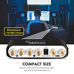 Nobsound 2.1 Channel Hi-Fi Bluetooth Power Amplifier, Mini Stereo Audio Amp with Dual DSP, Subwoofer Output, Desktop Mini Size, Home Theater (Q100)