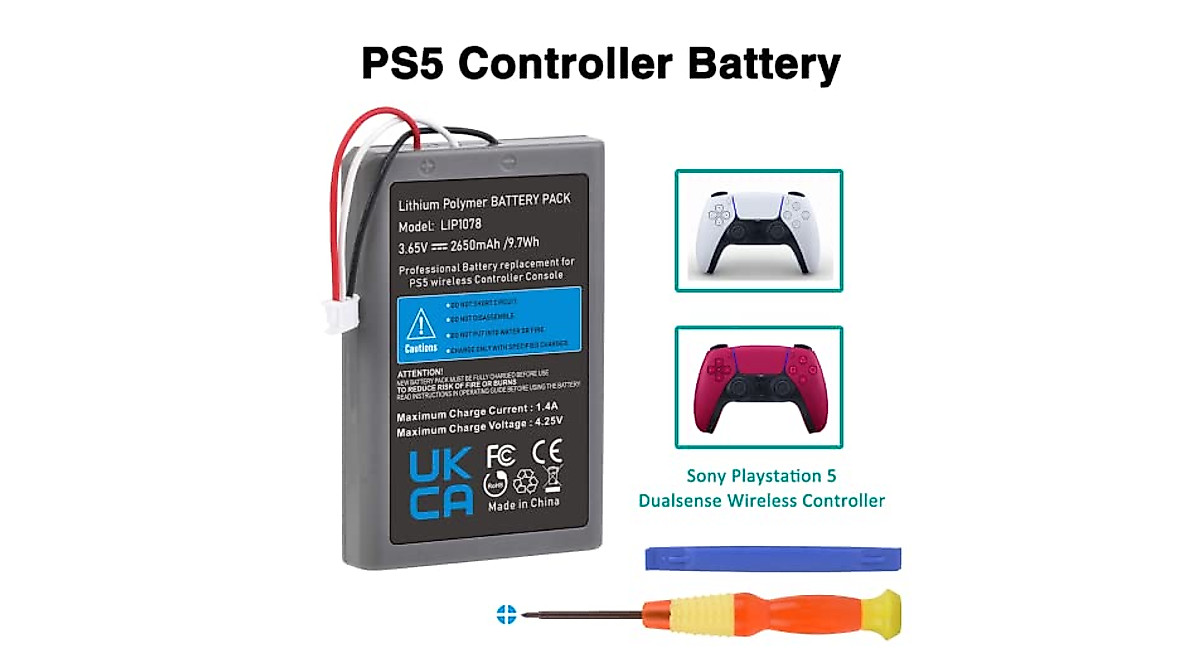 PS5 Controller Battery Replacement, 2 Pack 2650mAh Lip1708 Battery PS5 ...