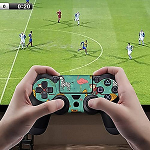 Africa Animals Pattern Funny Sticker Skin Protector Full Print Slim Decal Covers for PS-4 Slim/PS-4 Pro Console & 2 Controller