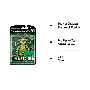 Funko Five Nights at Freddy's Shamrock Freddy Action Figure Plush (Shamrock Freddy Figure)