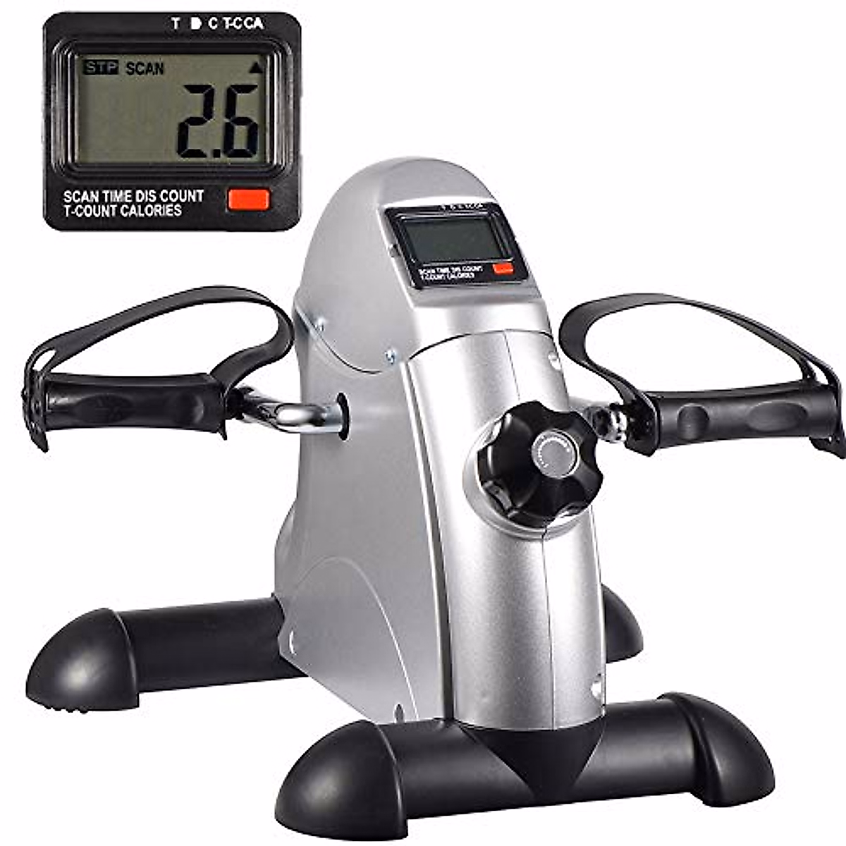 HomGarden Pedal Exerciser Bike Pedals w/LED Screen Display for Legs and Arms Exerciser,Portable Mini Cycle Bike Under Desk Floor Foot Pedal Small Recumbent Equipment Machine