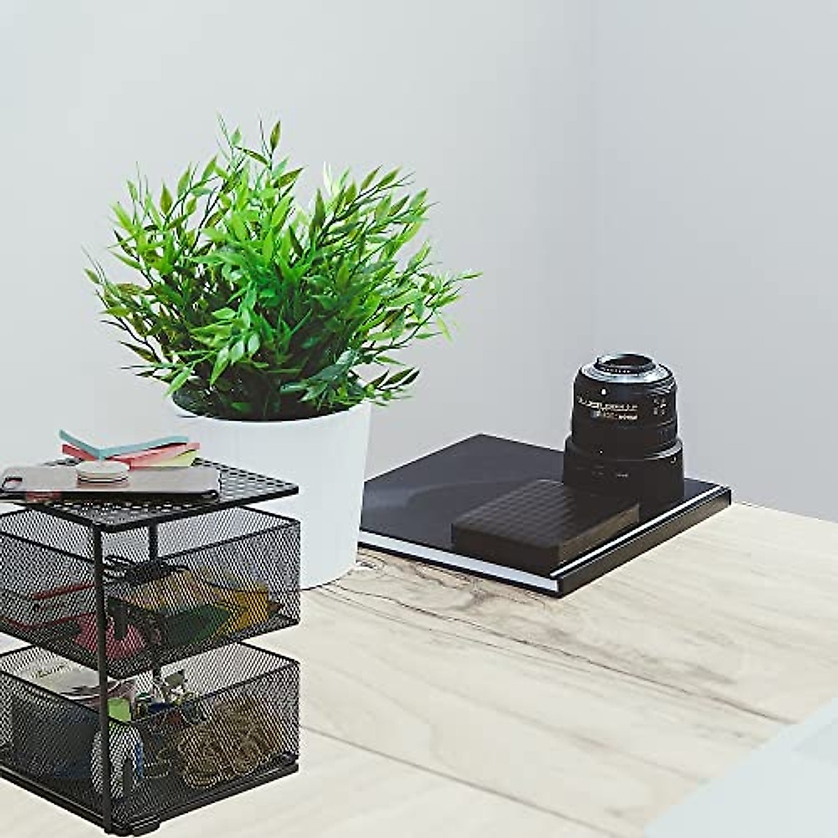 Mind Reader Storage, Black 2 Magnetic Rack