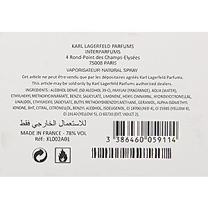 Karl Lagerfeld Eau De Parfum Spray, 2.8 Ounce