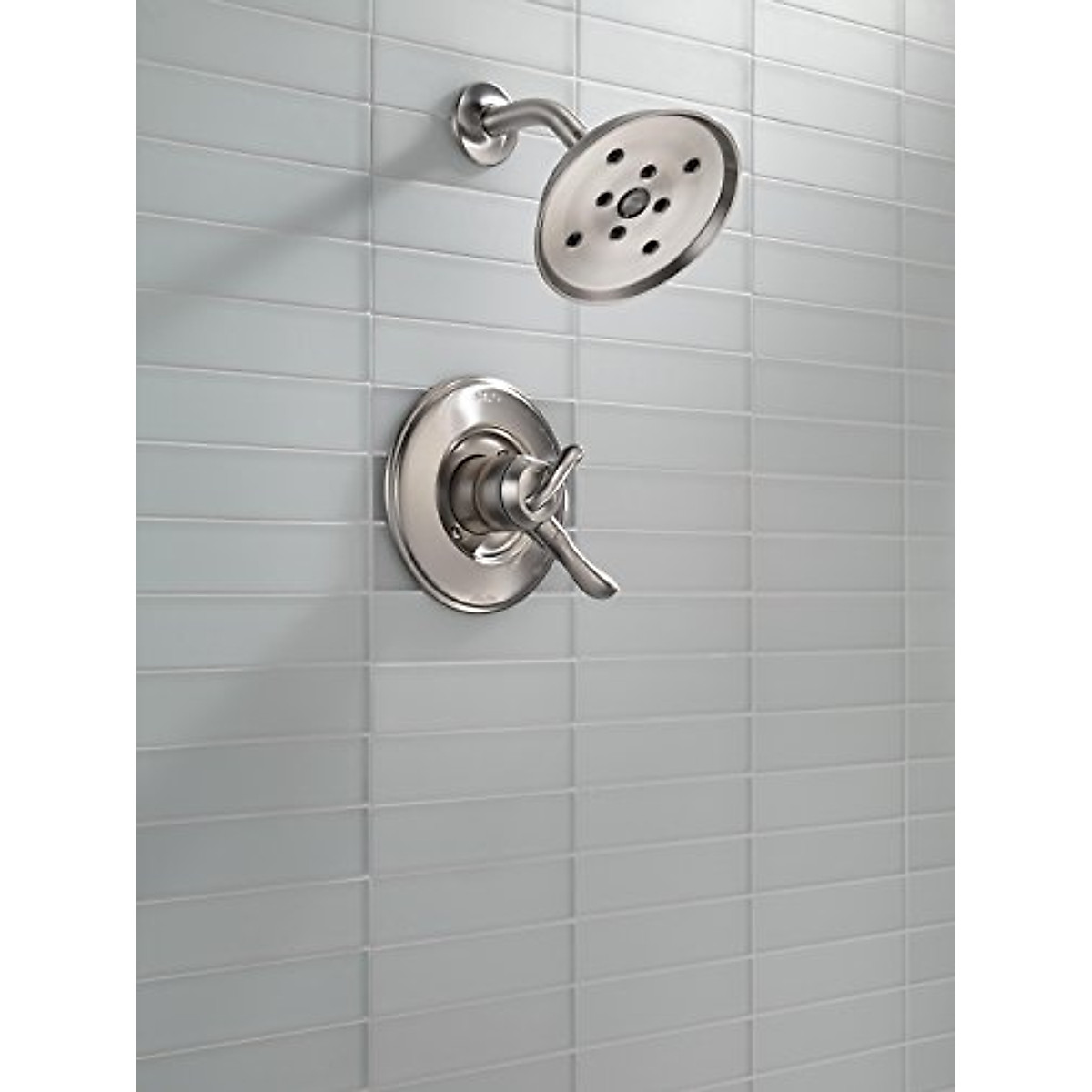 Delta Faucet Linden 17 Series Dual-Function Shower Handle Valve Trim Kit, Stainless T17094-SS (Valve Not Included) 9.00 x 8.00 x 0.05 inches