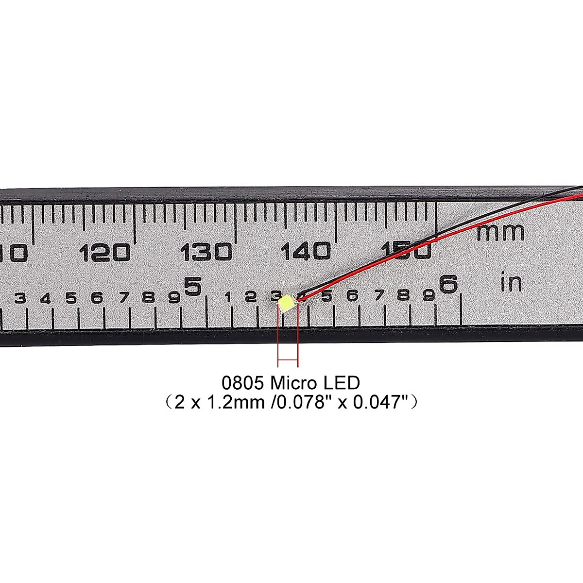 uxcell 10pcs Prewired 0805 White Surface Mounted Devices LED Light Emitting Diode - DC2.8-3V Micro Soldered Mini LED Light