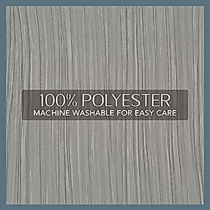 Elrene Home Fashions Athena Faux Crushed-Silk Window Curtain Panel and Valance Set, 52"x95" (2 Panels) & 1 Valance, Sterling