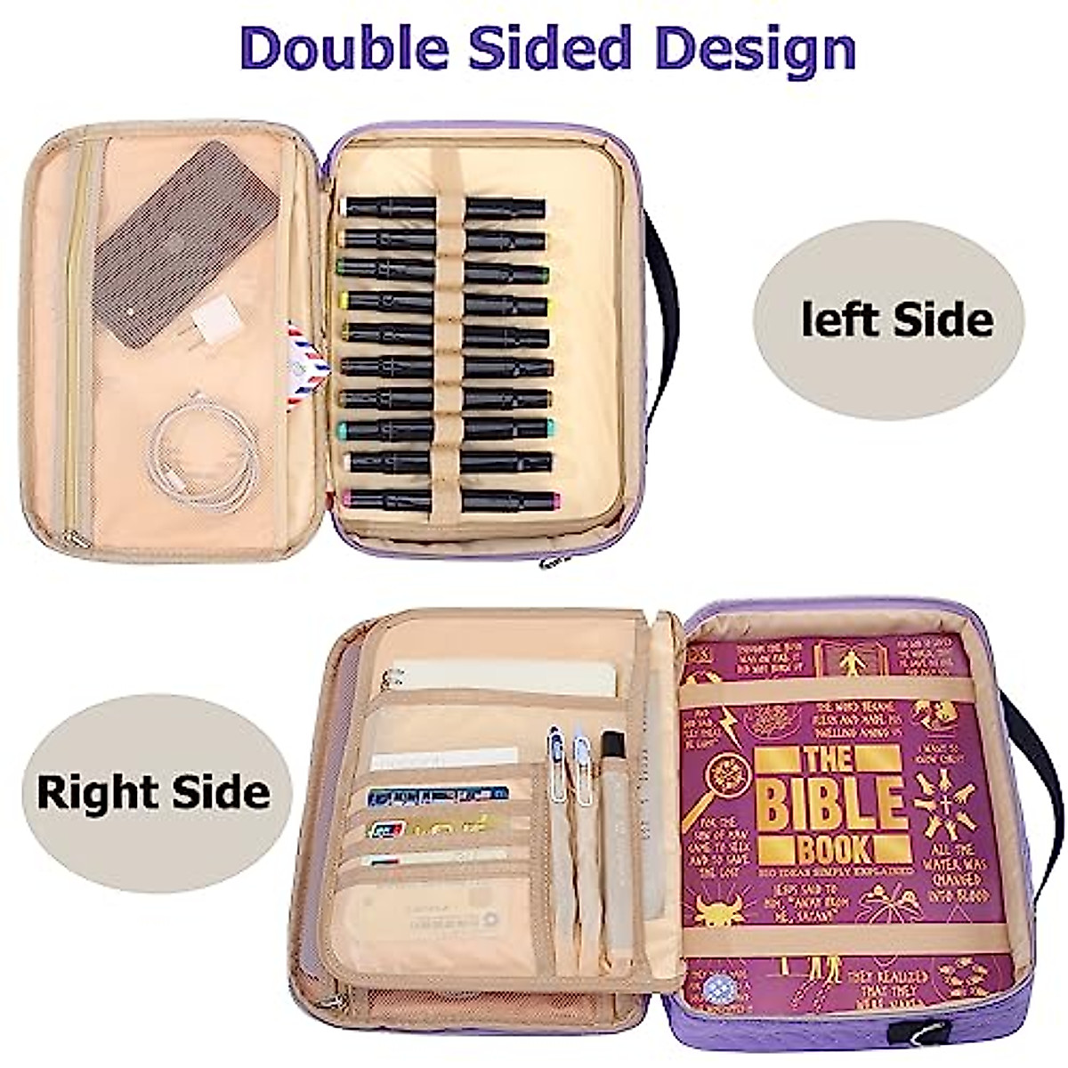 Large Bible Cover, Bible Case for Women, Stylish Bible Case with Adjustable Shoulder Strap, Bible Covers for Women, Bible Bag, Bible Carrying Case for Women