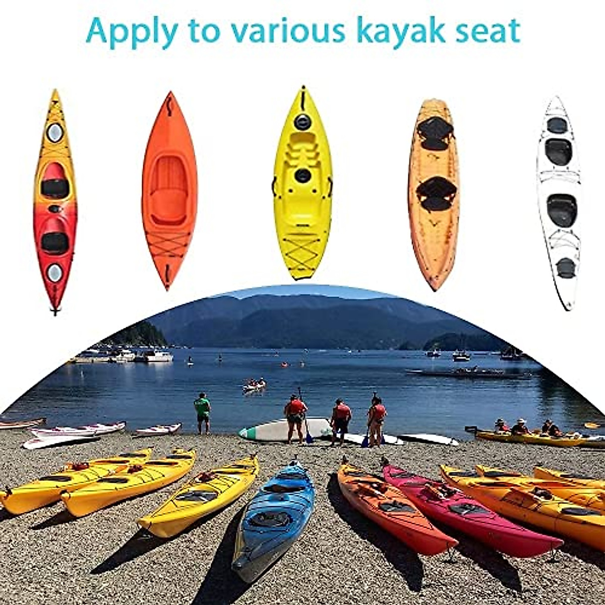 Chuanke Kayak Cockpit Cover UV60+ 420D Oxford Adjustable Canoe Dust-Proof and Waterproof Seat Cover. (M)